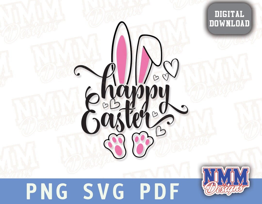 Happy Easter Bunny Svg, Bunny Svg, Easter Svg, Rabbit Svg, Bunny Rabbit ...