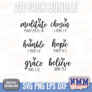 Christian Scripture SVG Bundle: Bible Verse Designs for Cricut ...