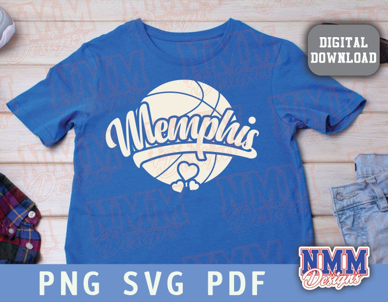 Memphis Basketball Svg Png, Pdf, Svg Files for Cricut, Vinyl Cut File ...