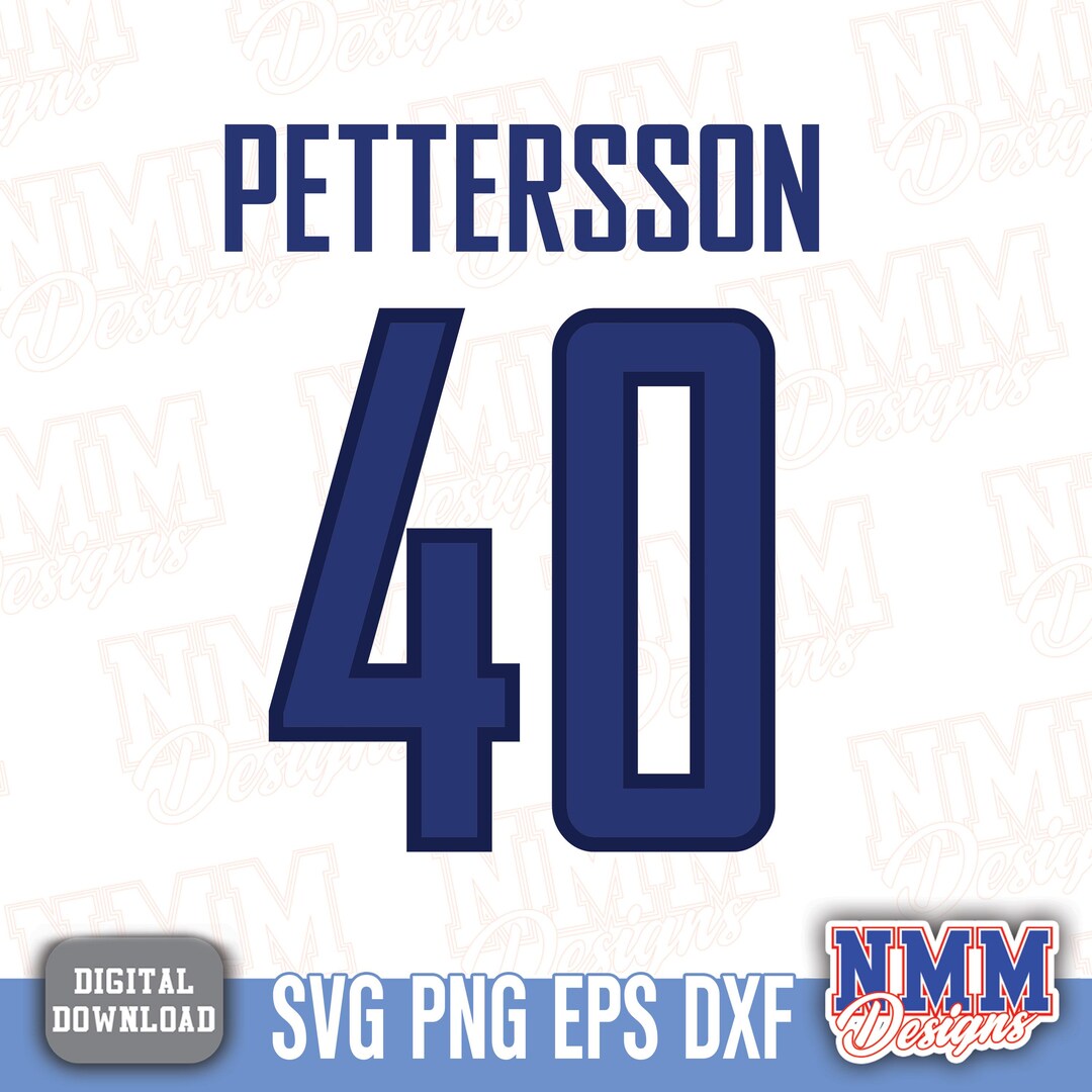 Pettersson Jersey Number 40 SVG PNG: Cricut Cut File (digital Download ...