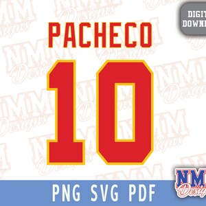 Pacheco Jersey Svg Png, Pdf, Svg Files for Cricut, Vinyl Cut File, for ...