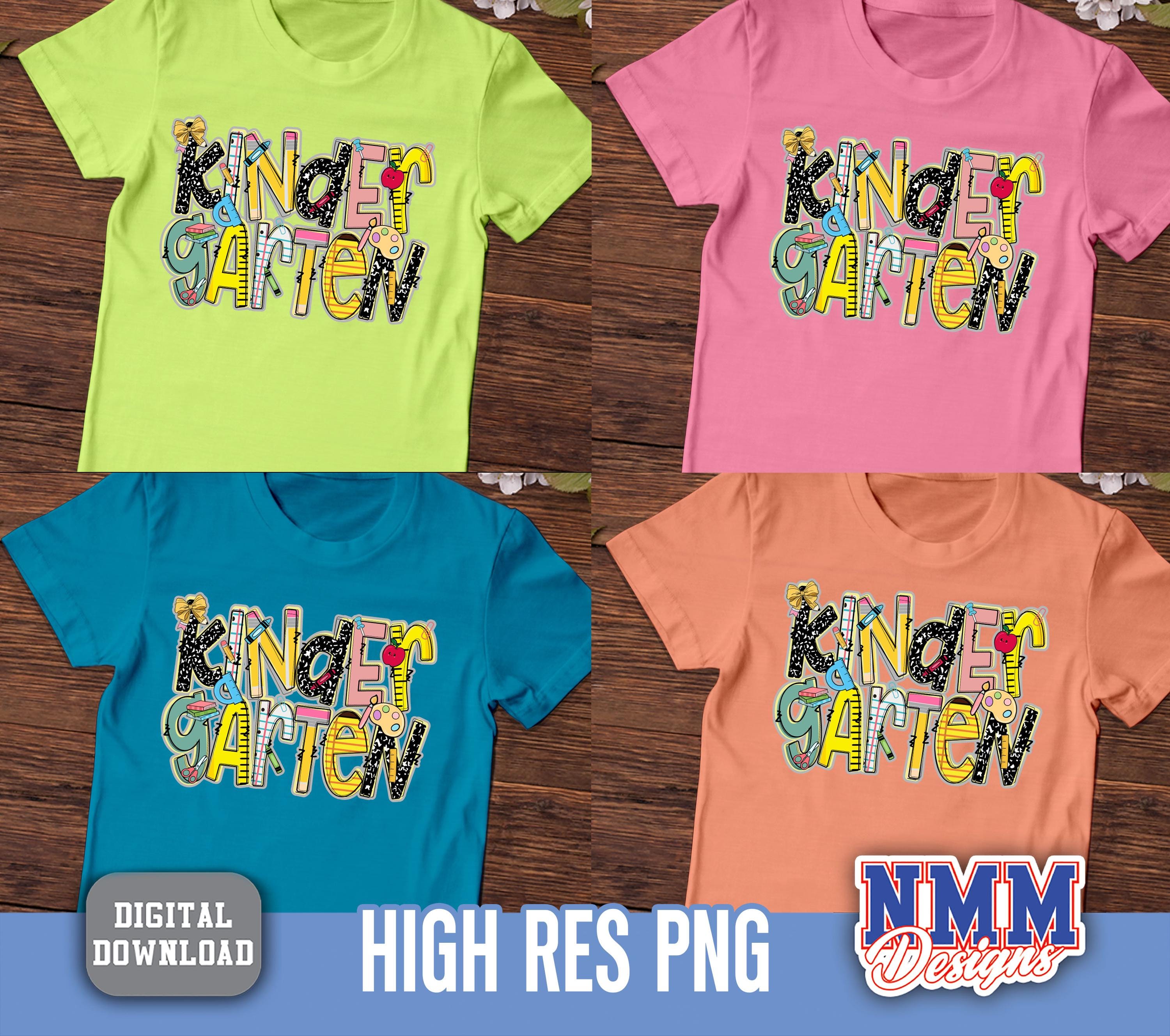 Back to School Clipart: Kindergarten, Preppy Design (PNG, SVG, PDF ...