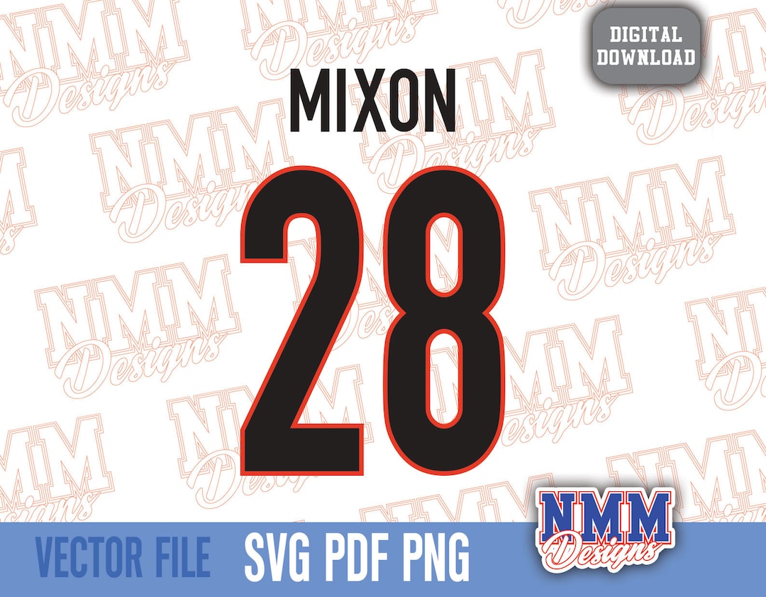 Mixon Jersey Number 28 SVG: Cricut Cut File (digital Download) - Etsy UK