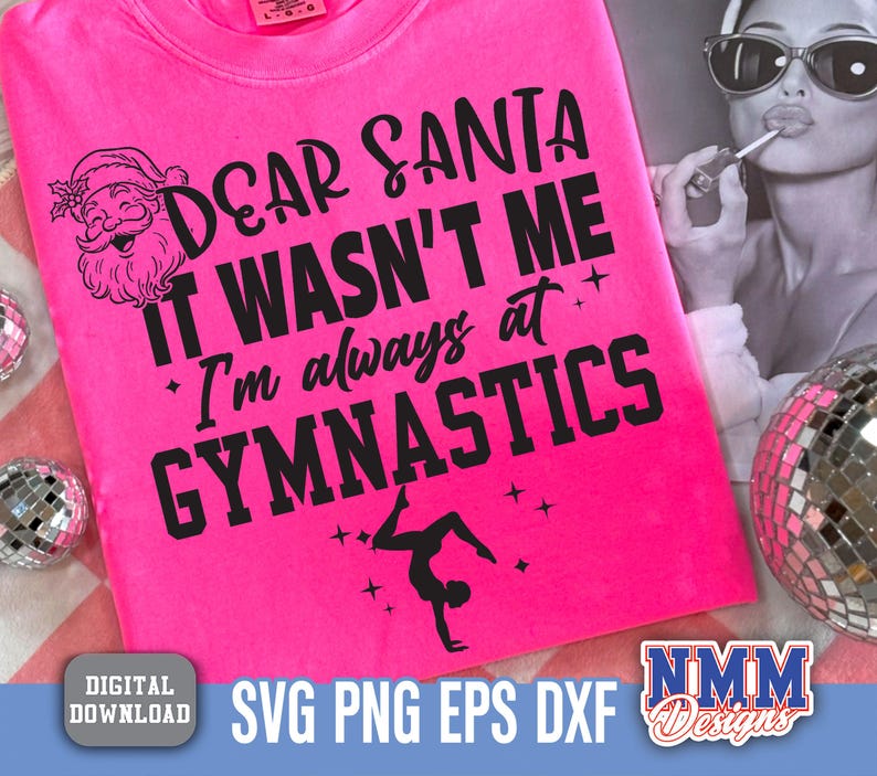 Dear Santa Gymnastics SVG, Christmas Gymnast (digital Download) - Etsy