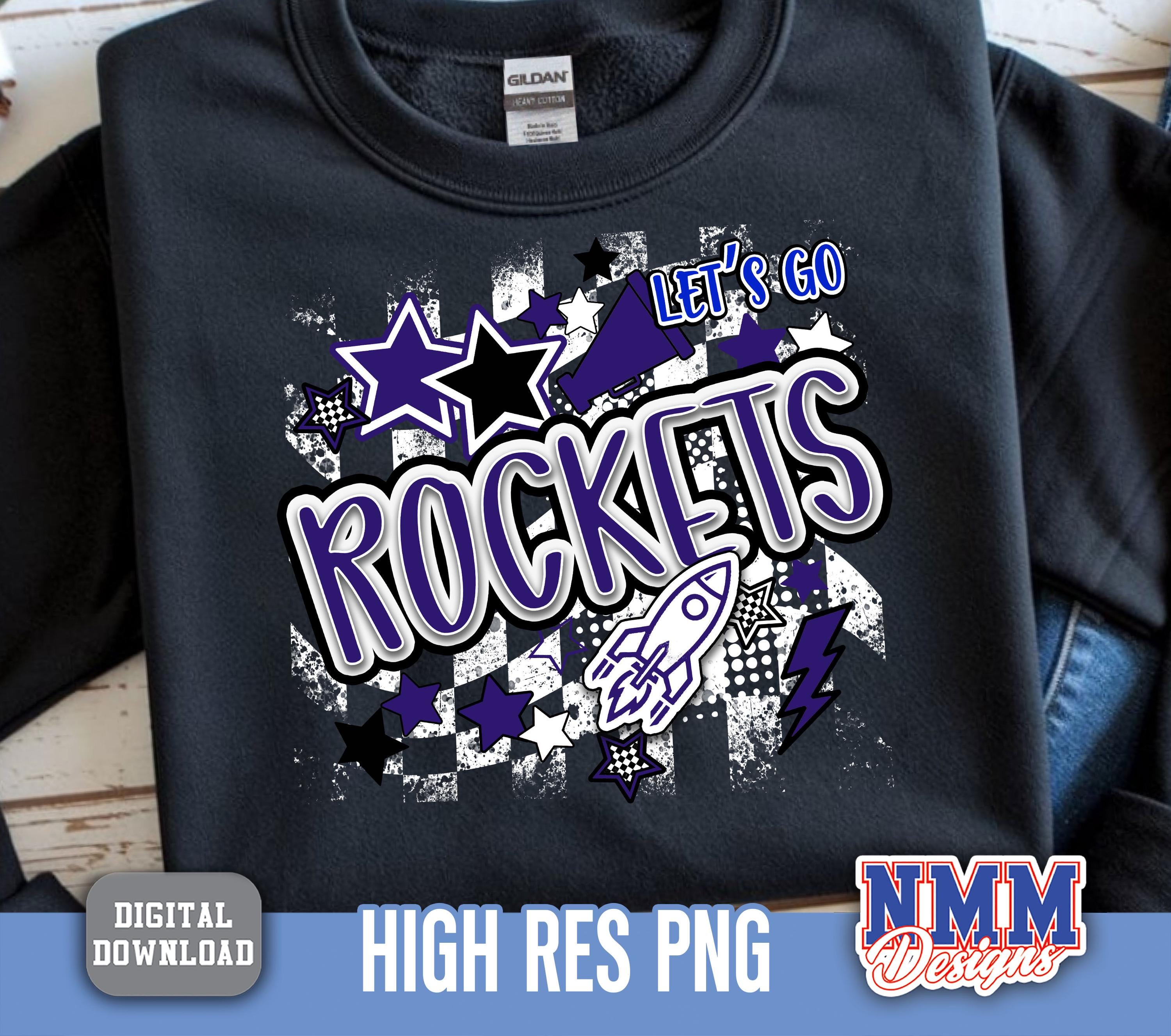 Cheer Rockets Preppy Mascot Png | Digital Download | Purple Black White ...