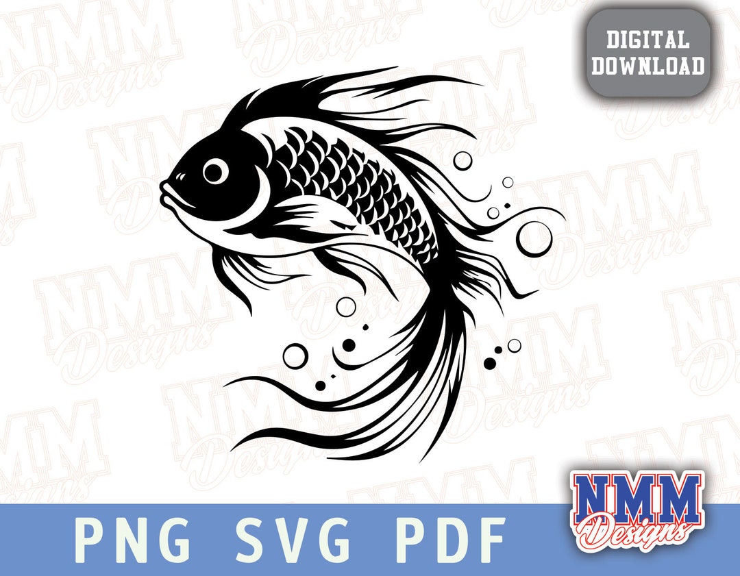 Fish Design Layered SVG File, PNG File Clipart, SVG Vector for Cricut ...