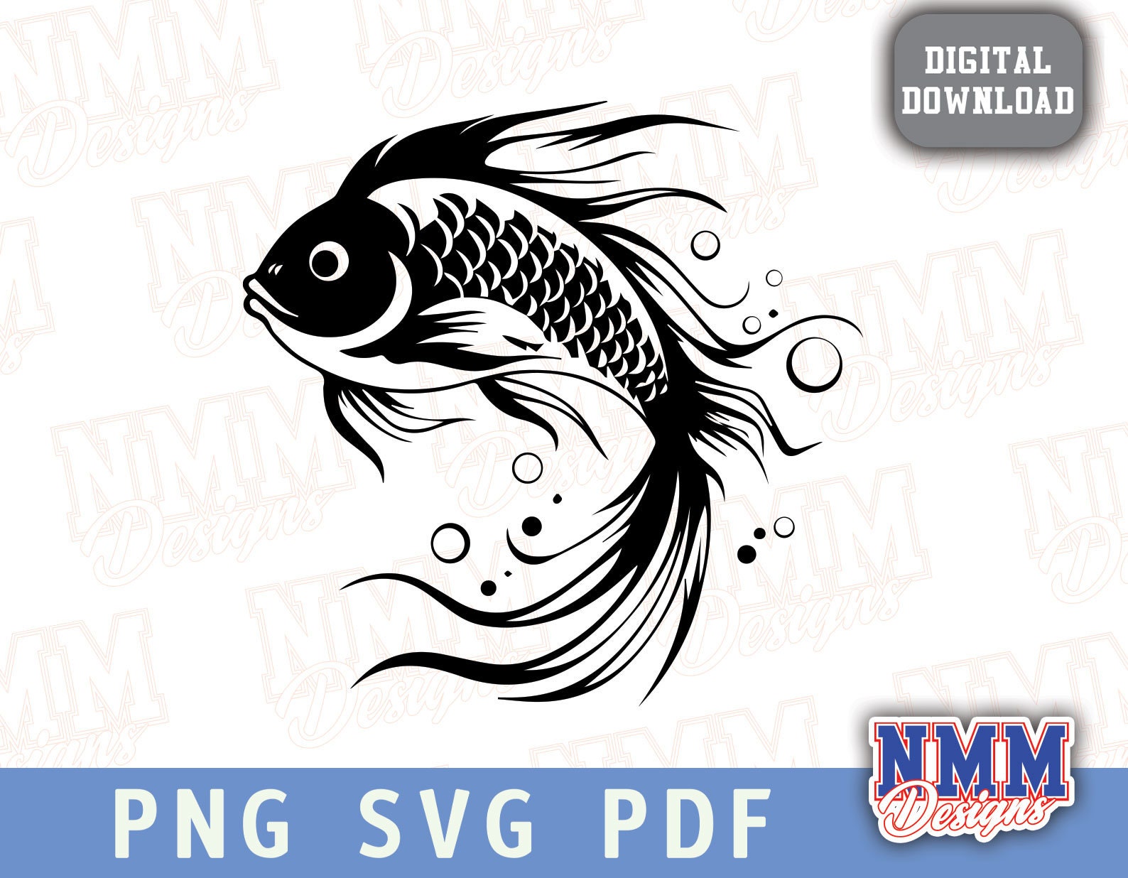 Fish Design Layered SVG File PNG File Clipart SVG Vector for - Etsy