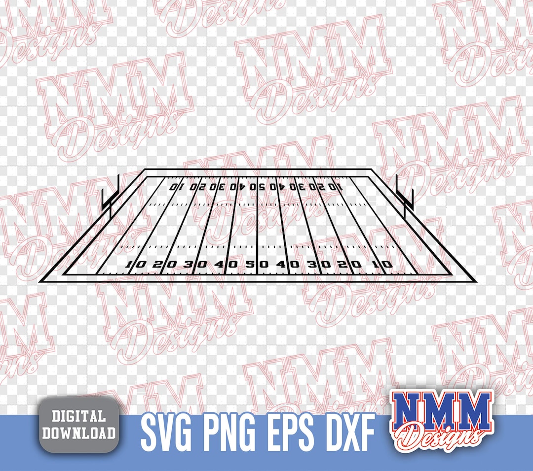 Football Field SVG: Cricut & Silhouette Cut Files (PNG, Dxf, PDF) - Etsy