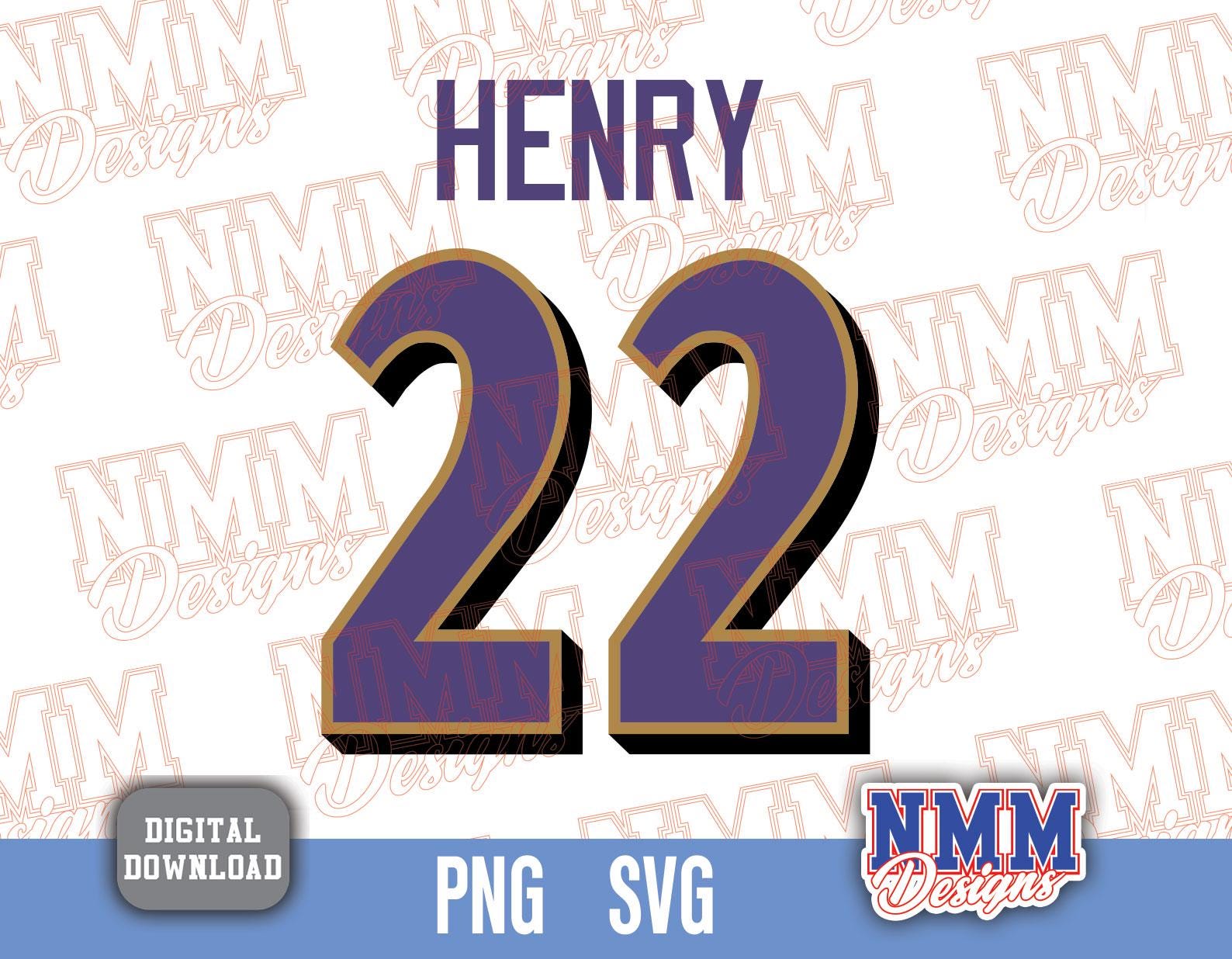 Henry Jersey Number SVG PNG: School Sports Design (digital Download) - Etsy
