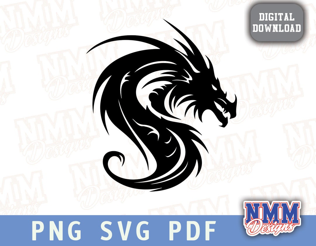 Dragon Design SVG File, PNG File Clipart, Heart SVG Vector for Cricut ...