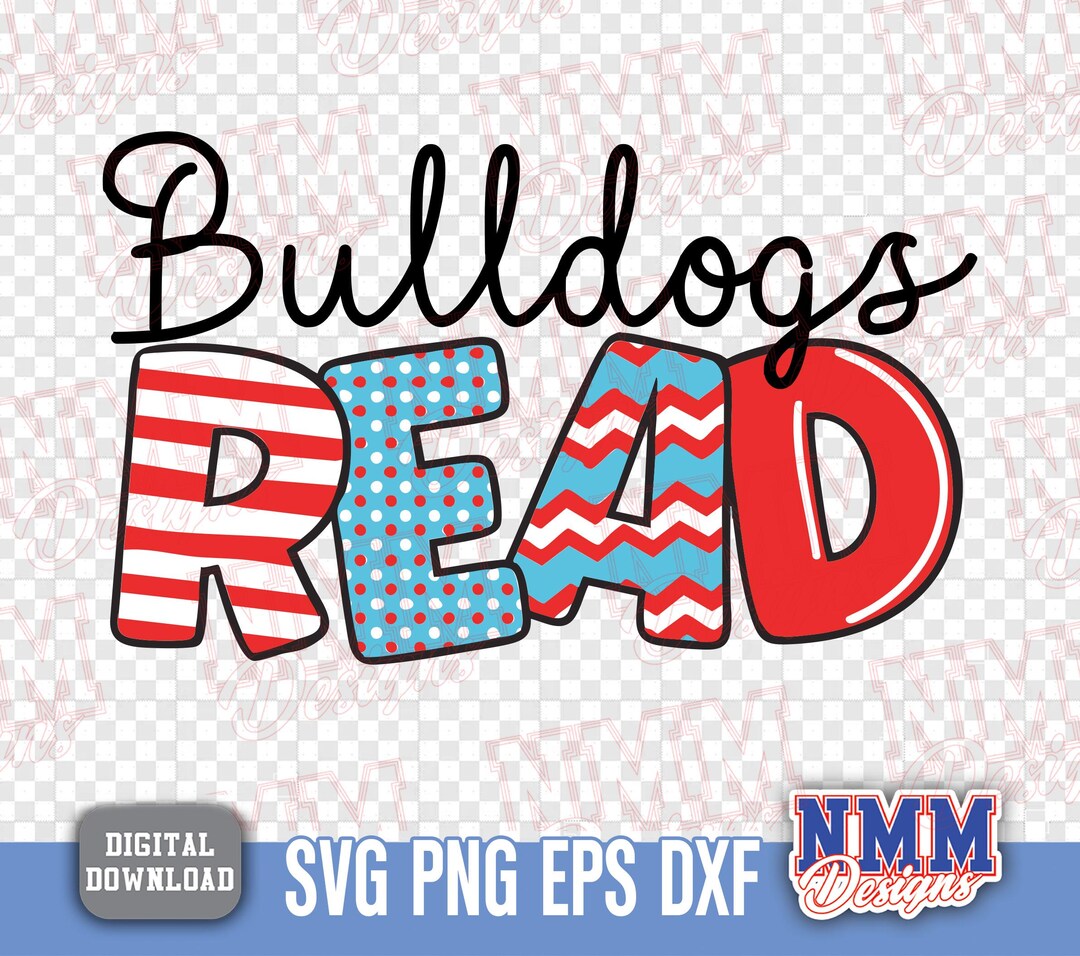 School Reading PNG SVG: Bulldogs School Spirit Design (digital Download ...