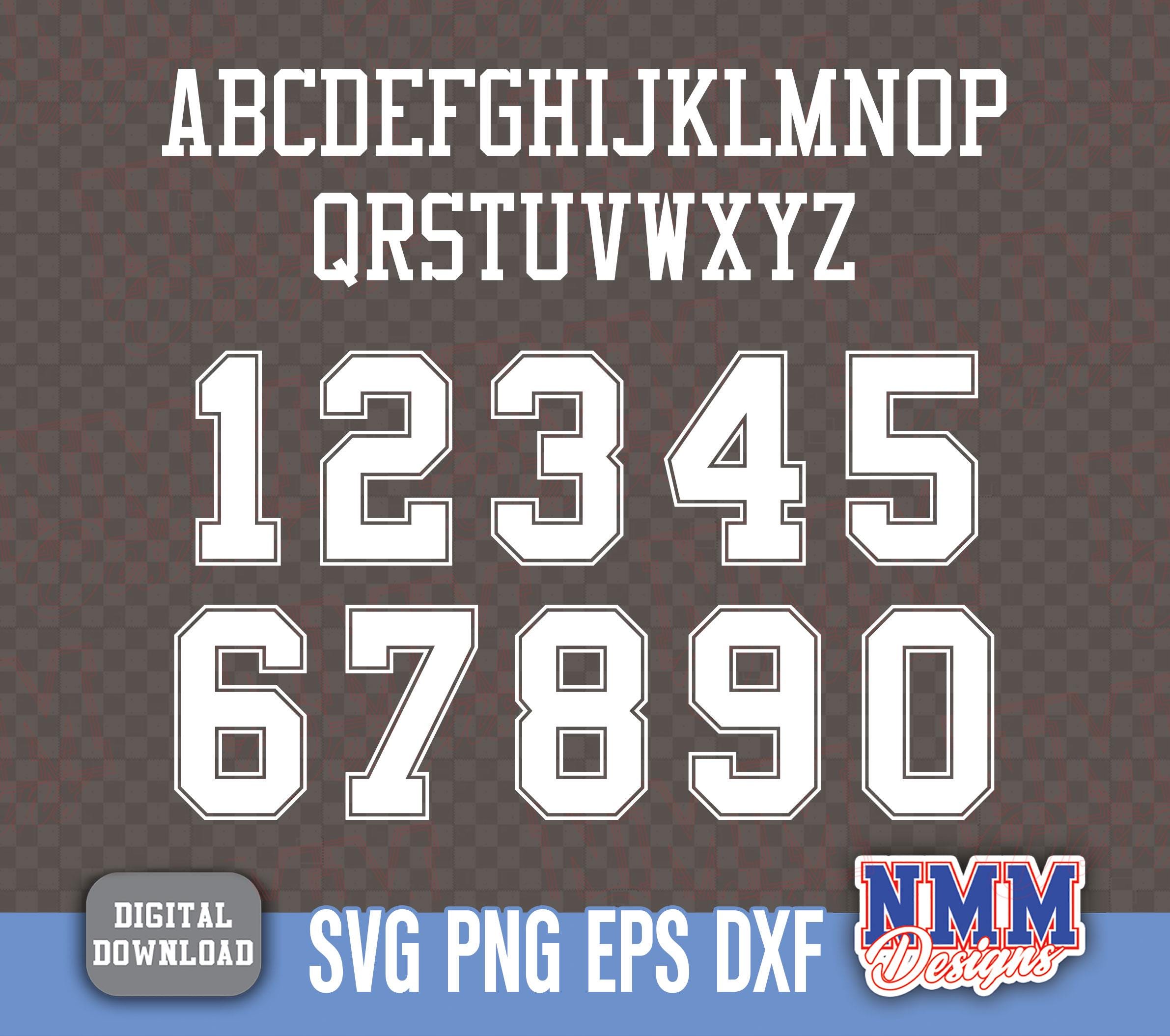 Dallas Football Sports Team Font SVG: Football Jersey Letters (digital ...