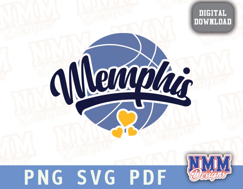 Memphis Basketball Svg Png, Pdf, Svg Files for Cricut, Vinyl Cut File ...