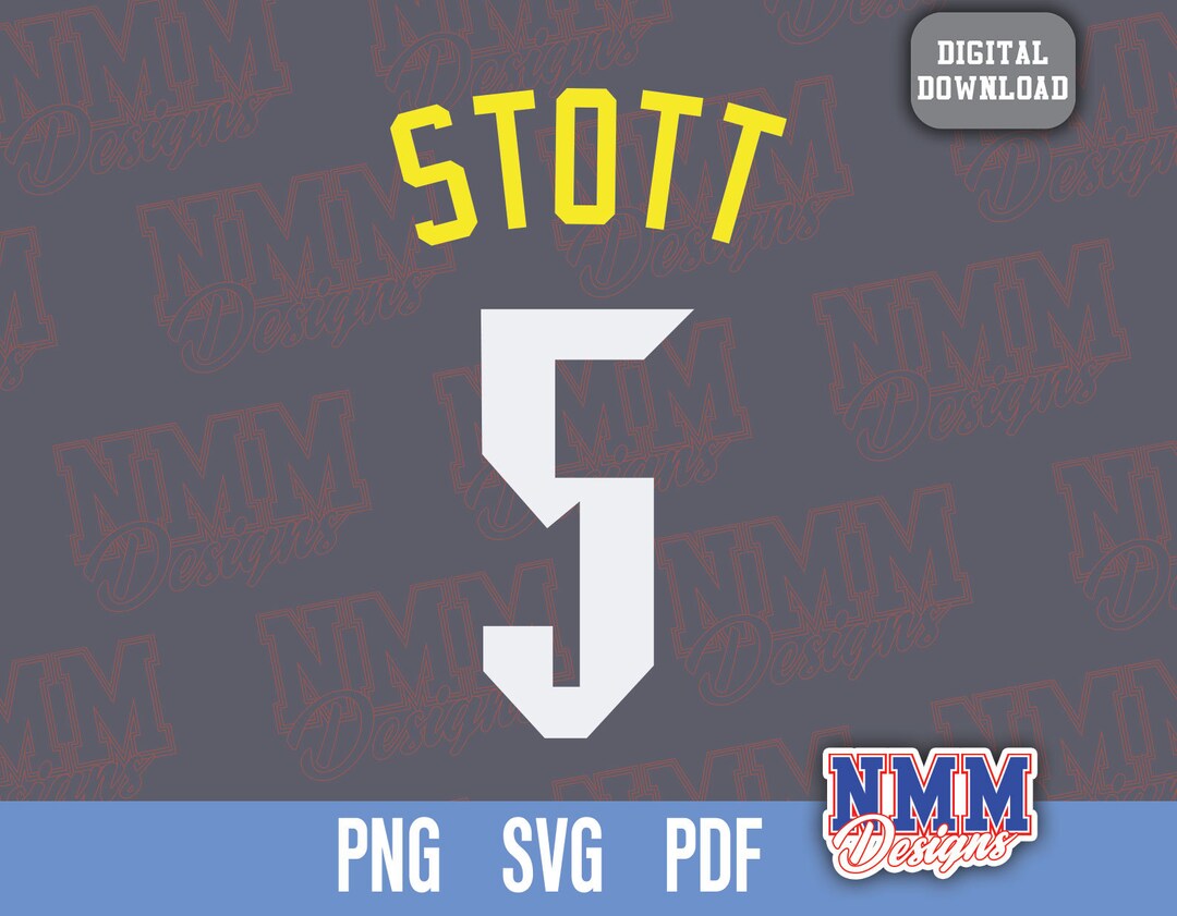 Stott Jersey Svg Png, Pdf, Svg Files for Cricut, Vinyl Cut File, for ...