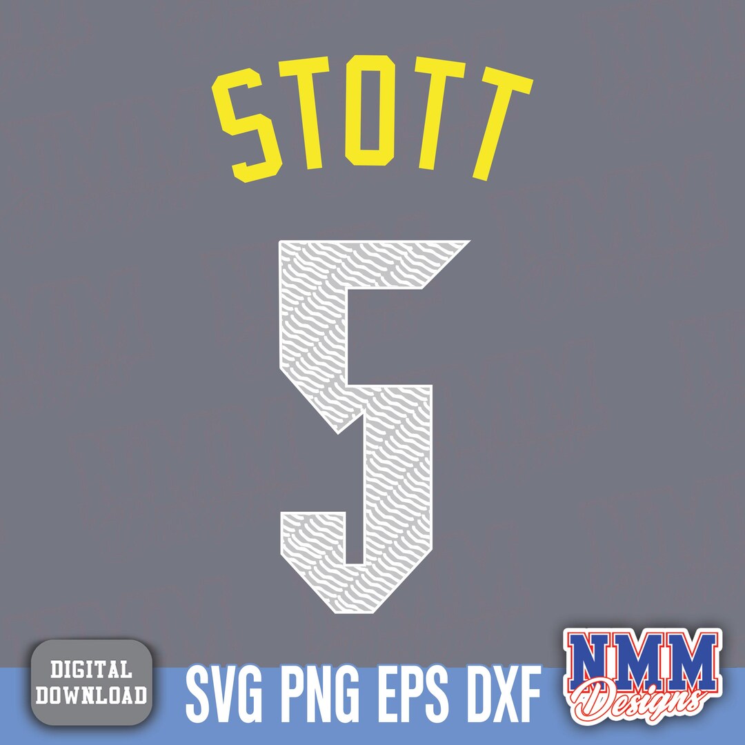 Stott Jersey svg png, pdf, fichiers svg pour cricut, fichier découpé en ...