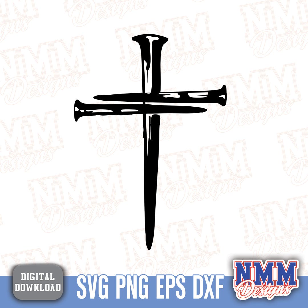 Three Nails Cross SVG File: Christian Religious Design (digital ...