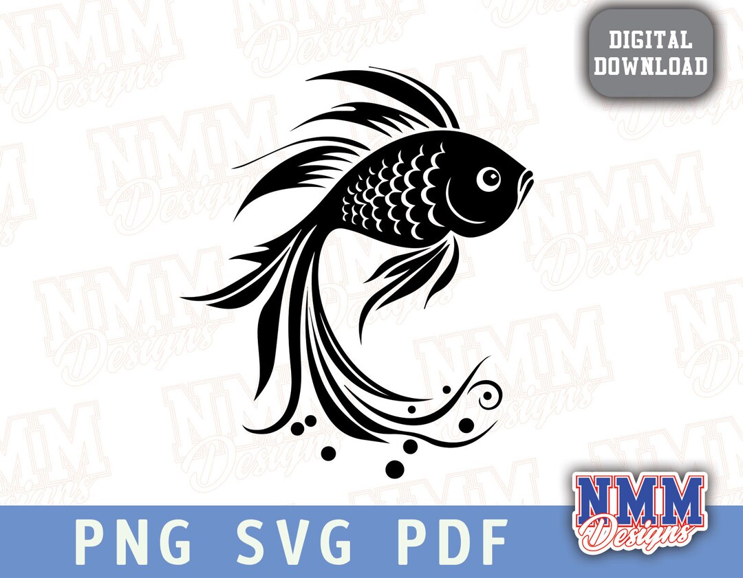 Fish Design Layered SVG File, PNG File Clipart, SVG Vector for Cricut ...