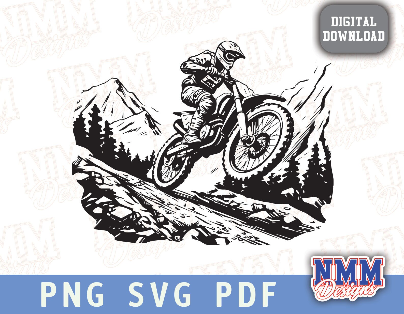Motocross SVG Bundle: Motorcycle, Dirt Bike Designs (digital Download ...