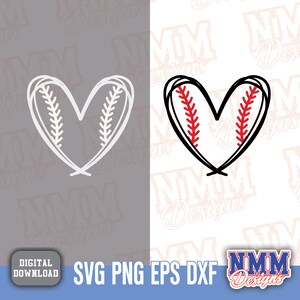 Baseball Heart Stitch SVG: Doodle Cut File (digital Download) - Etsy