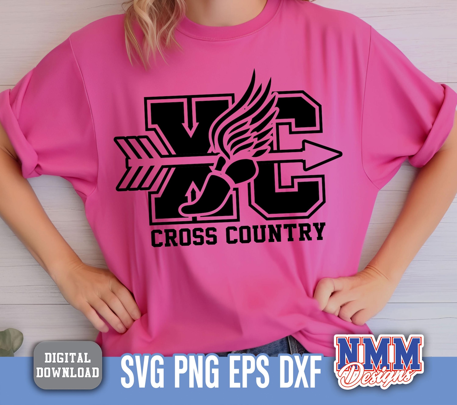 Cross Country Running SVG: XC Clipart, Winged Shoe Design (digital ...