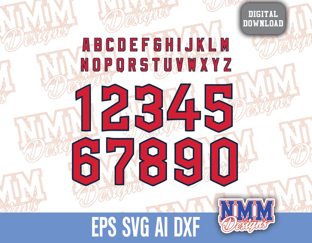 Cleveland Baseball Jersey Font SVG: Sports Team Letters, Numbers ...