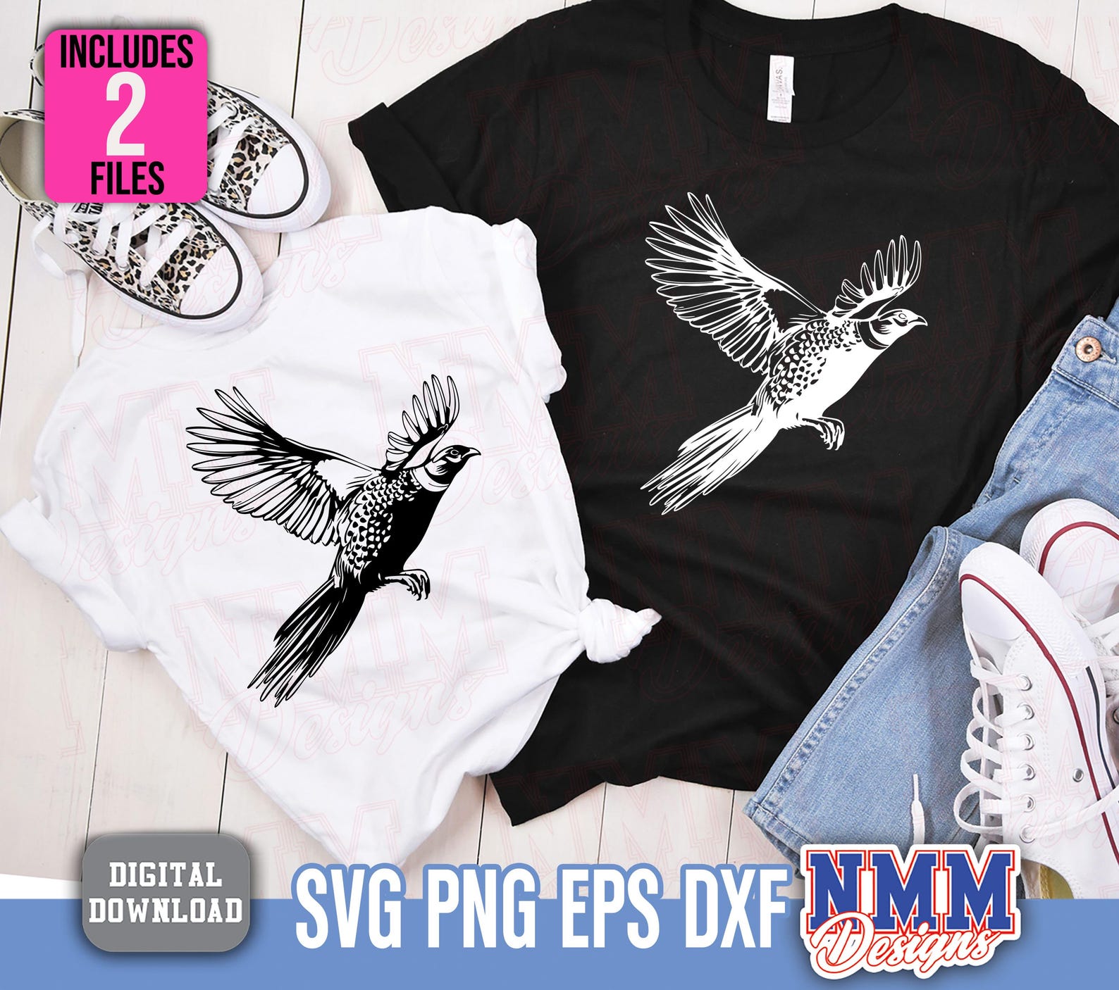 Flying Pheasant Vector Design Files | SVG PNG PDF (digital Download) - Etsy