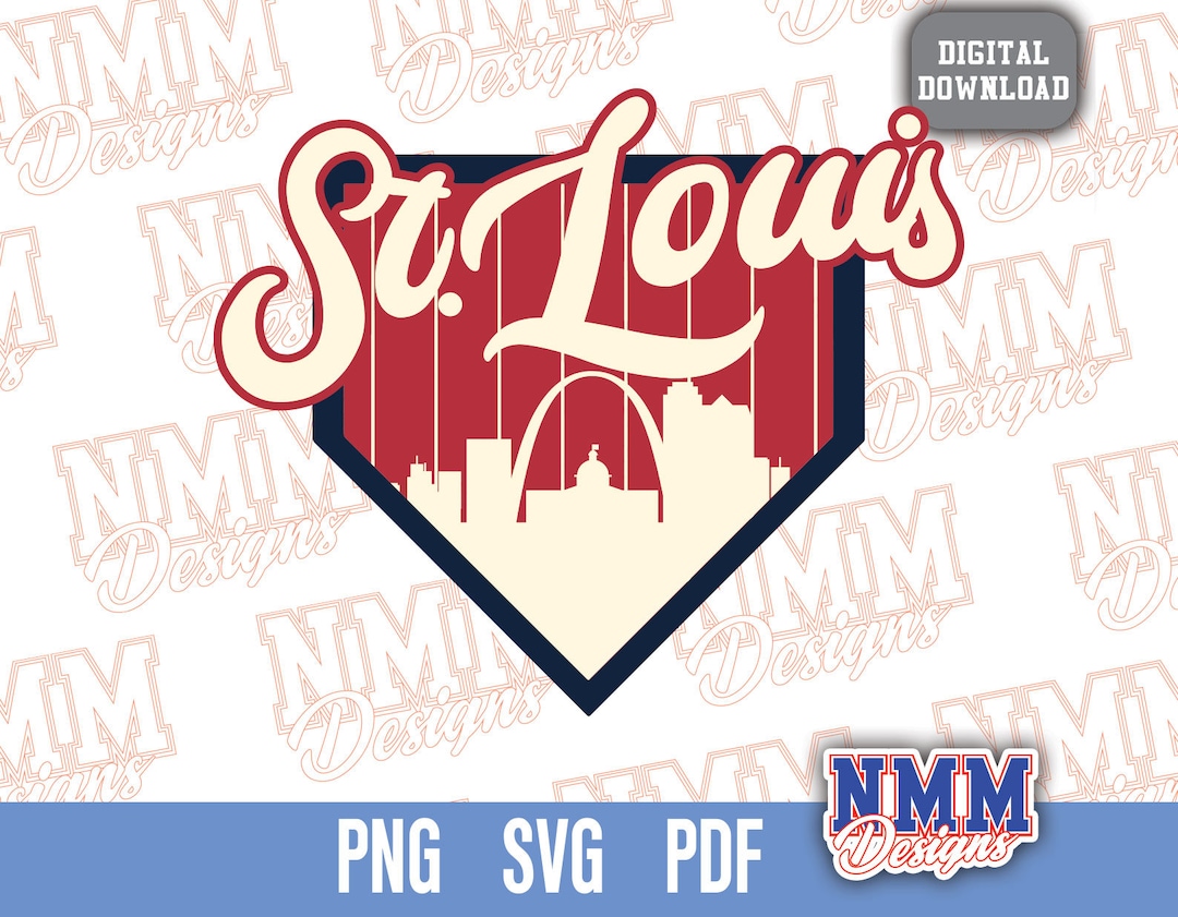 St. Louis Home Base Baseball Svg Png, Pdf, Svg Files for Cricut, Vinyl ...