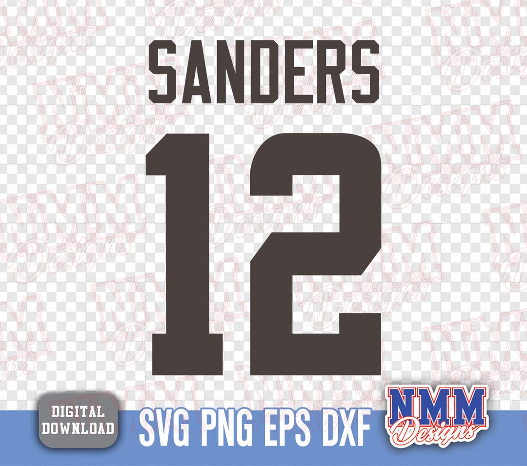 Sanders Jersey SVG: Cricut Cut File, School Sports Design (digital ...