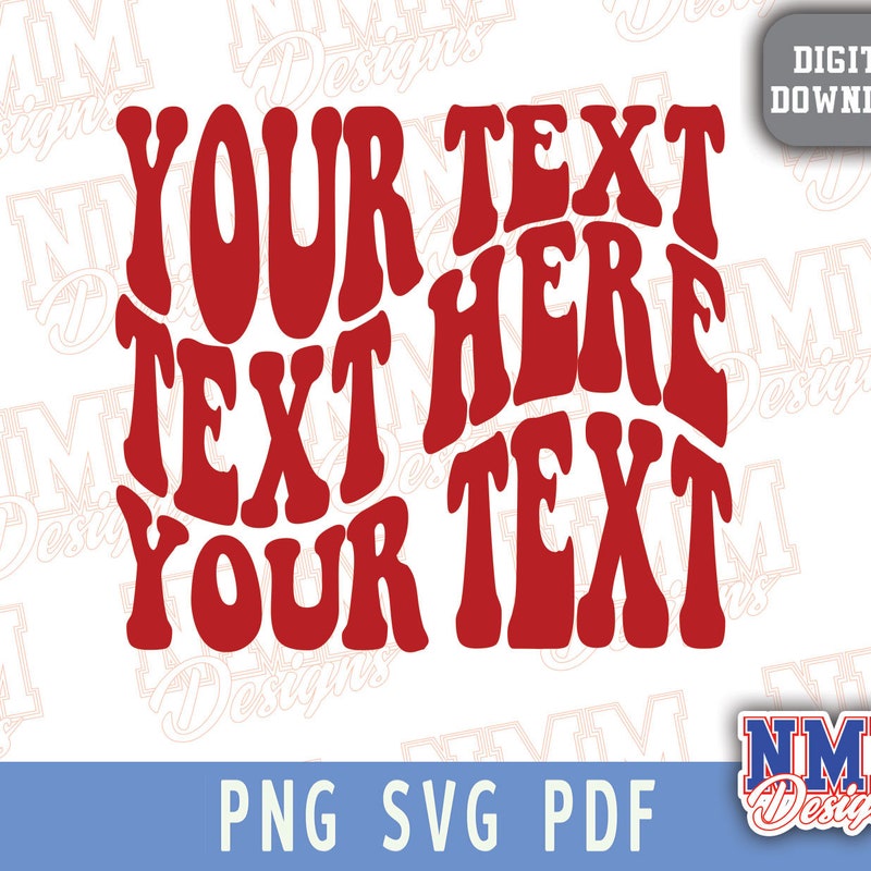Wavy Stacked Font - Etsy