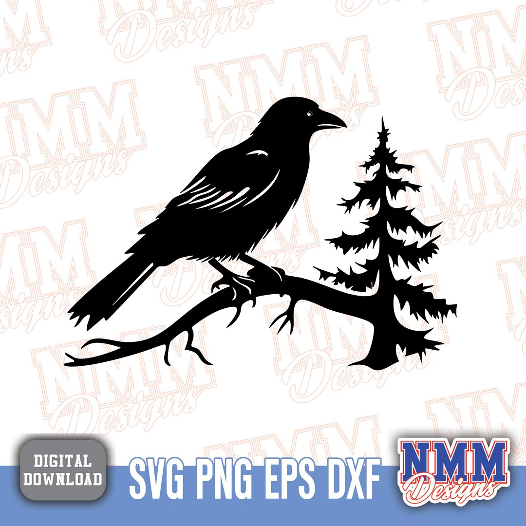 Crow SVG: Bird Clipart, Outdoor Design (digital Download) - Etsy