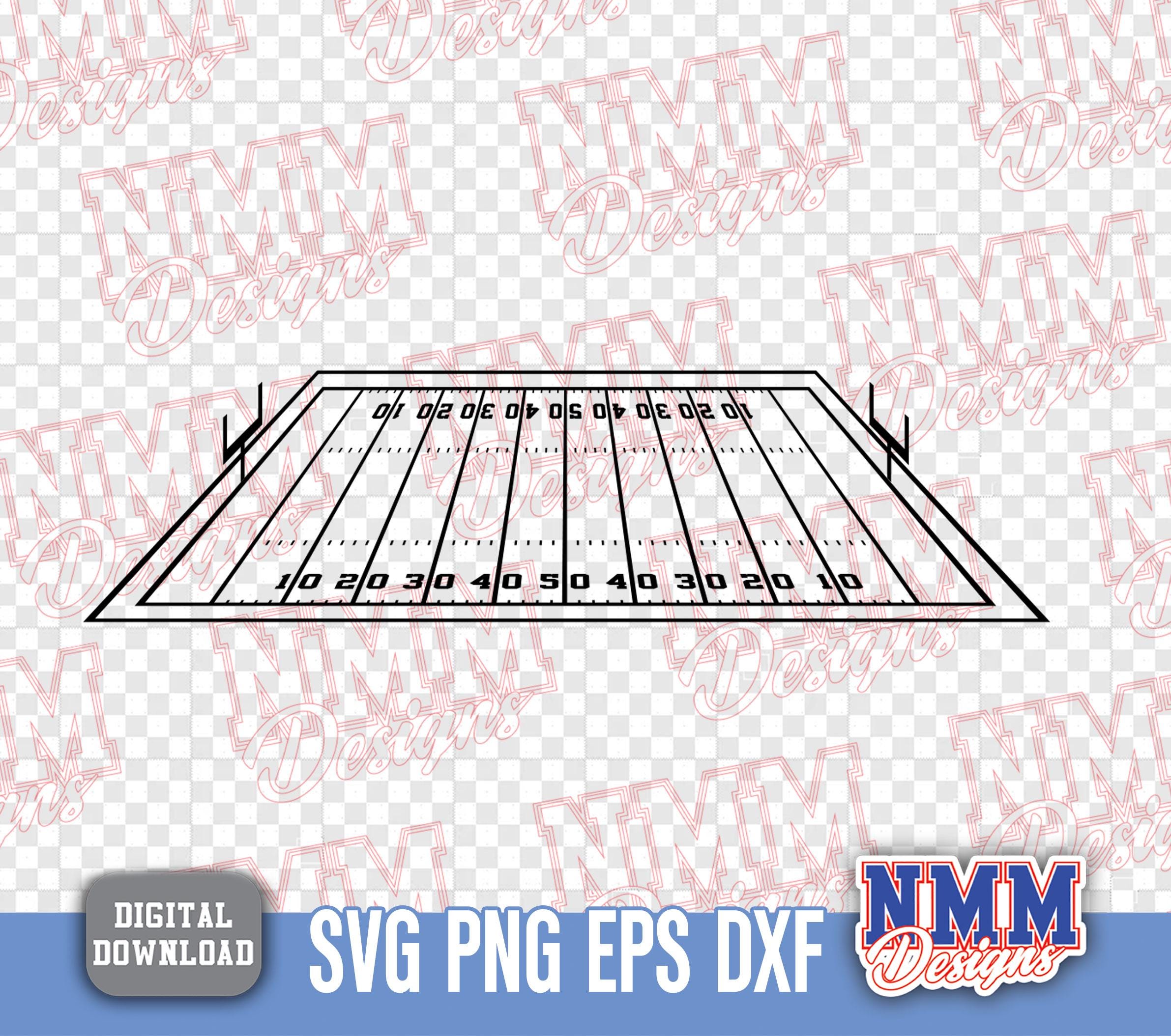Football Field SVG: Cricut & Silhouette Cut Files (PNG, Dxf, PDF) - Etsy
