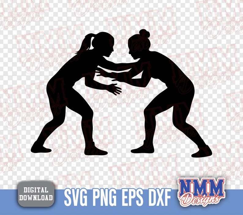 Female Wrestling Silhouette, Girl Wrestler SVG PNG PDF - Etsy