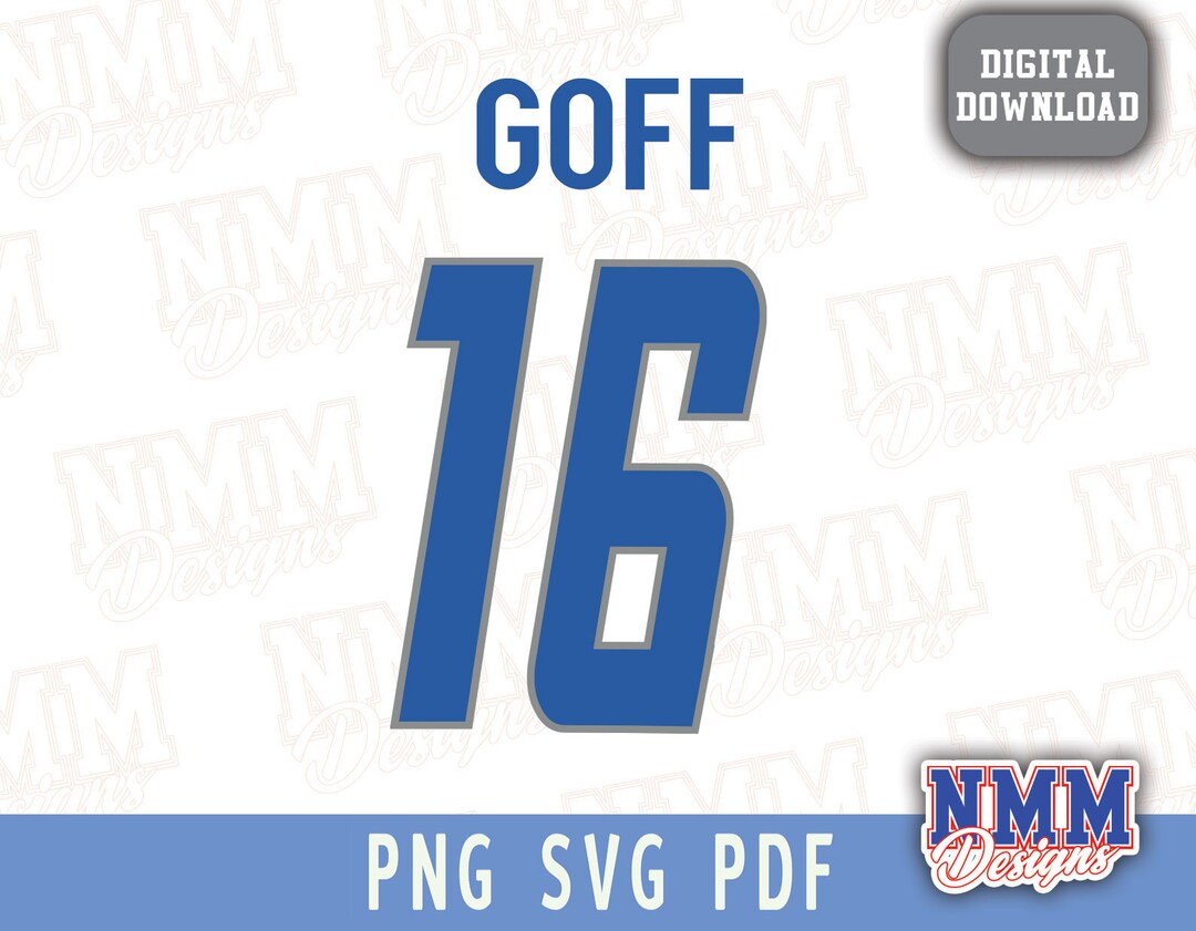 Goff Jersey Svg Png, Pdf, Svg Files for Cricut, Vinyl Cut File, for ...