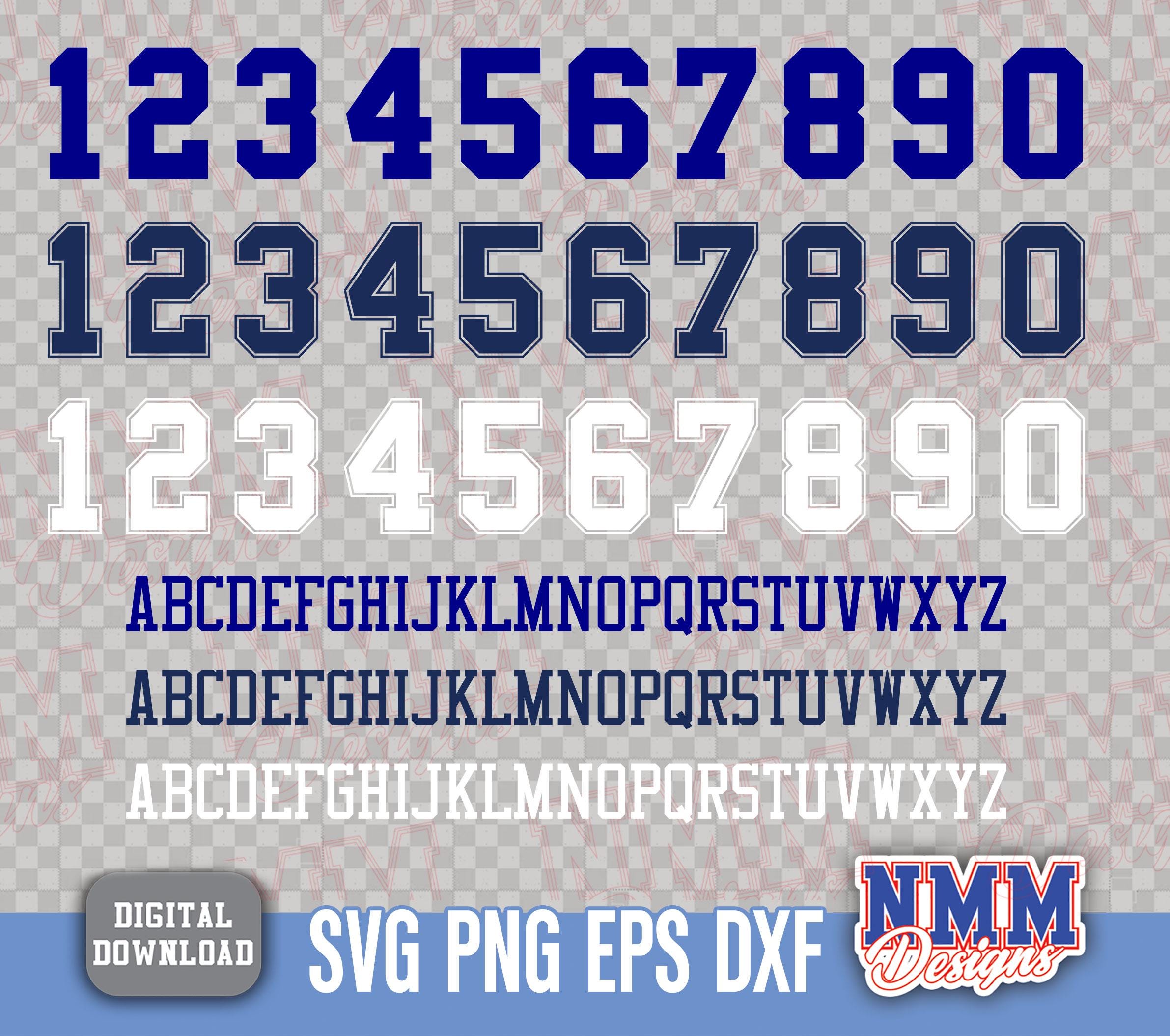 Dallas Football Sports Team Font SVG: Football Jersey Letters (digital ...