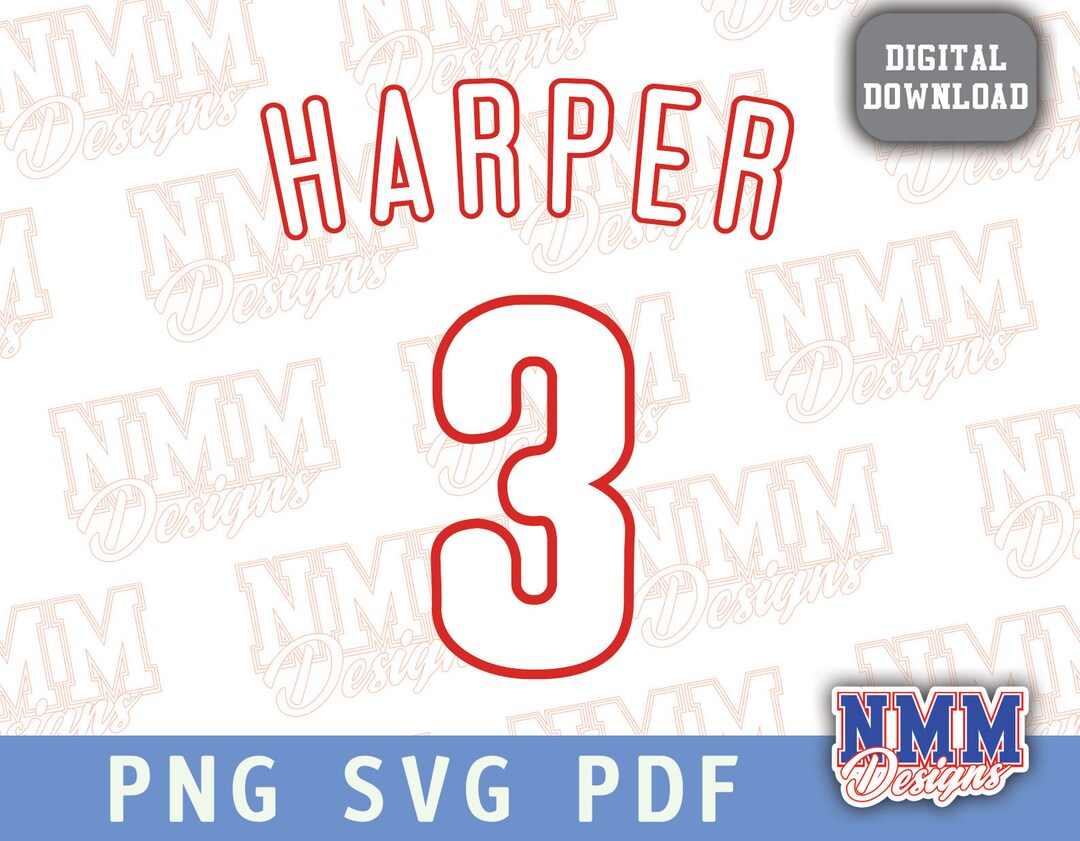 Harper Jersey Svg Png, Pdf, Svg Files for Cricut, Vinyl Cut File, for ...