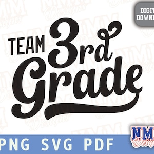 Team 3rd Grade SVG: Retro Teacher Design (digital Download) - Etsy