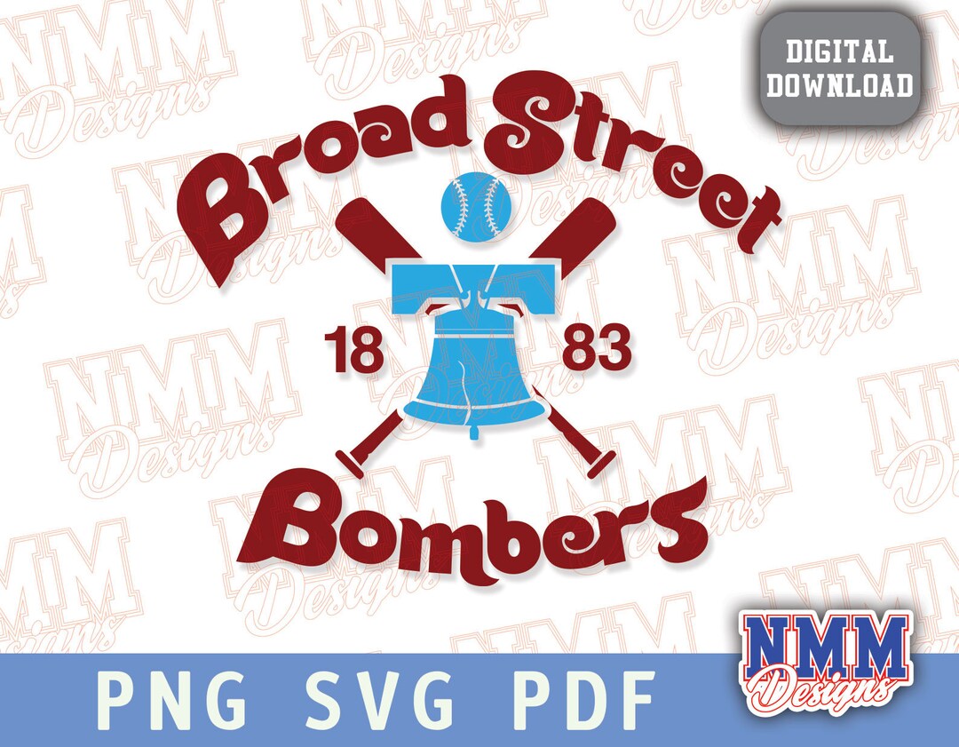 Broad Street Bombers SVG: Philly Baseball Design (digital Download) - Etsy