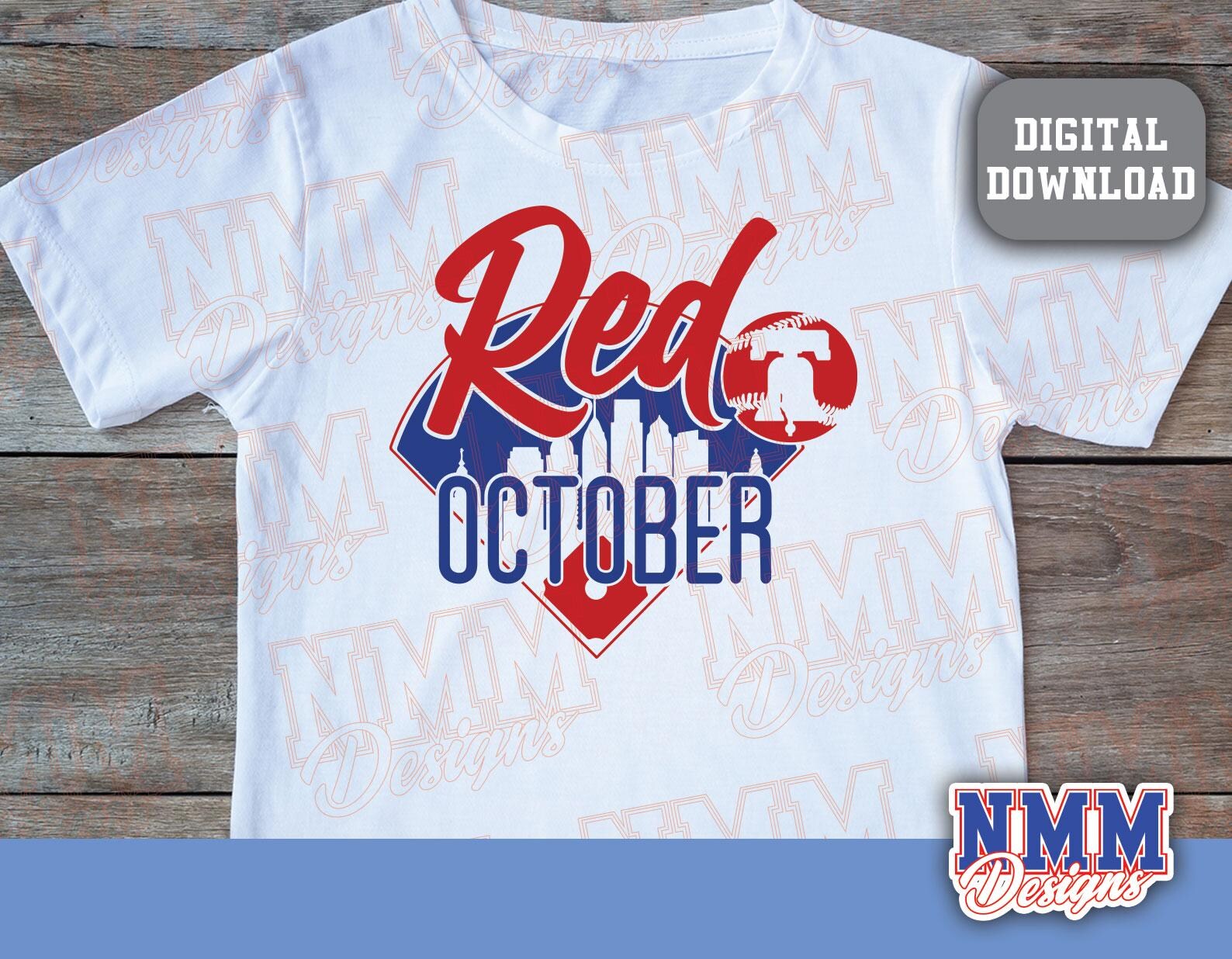 Red October Philly Baseball SVG: Cut File for Cricut, Shirts, Mugs ...