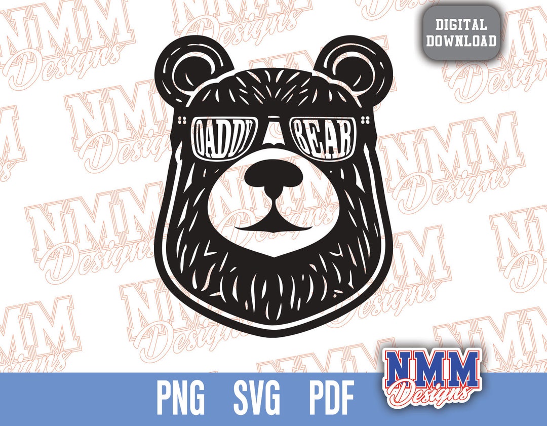 Daddy Bear SVG: Sunglasses Papa Bear Cut File (digital Download) - Etsy