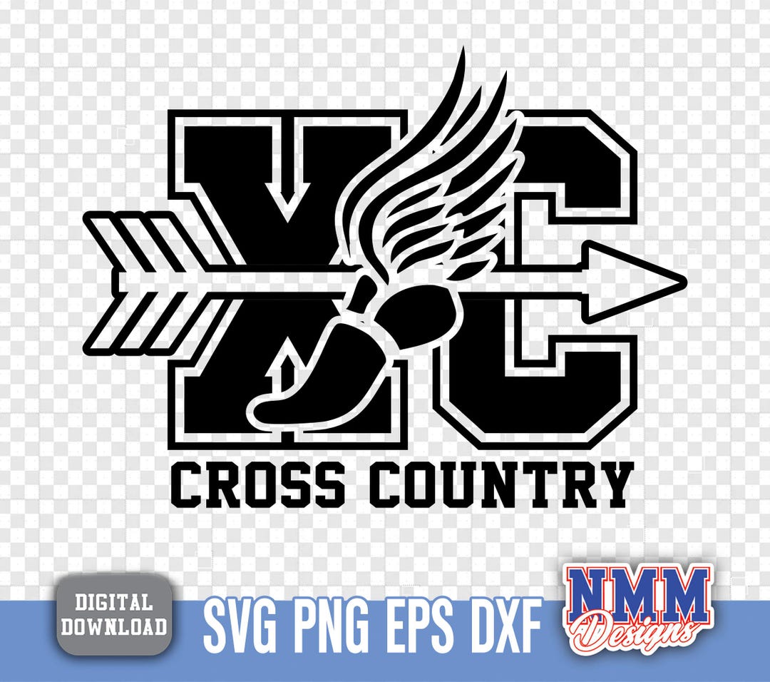 Cross Country Running SVG: XC Clipart, Winged Shoe Design (digital ...