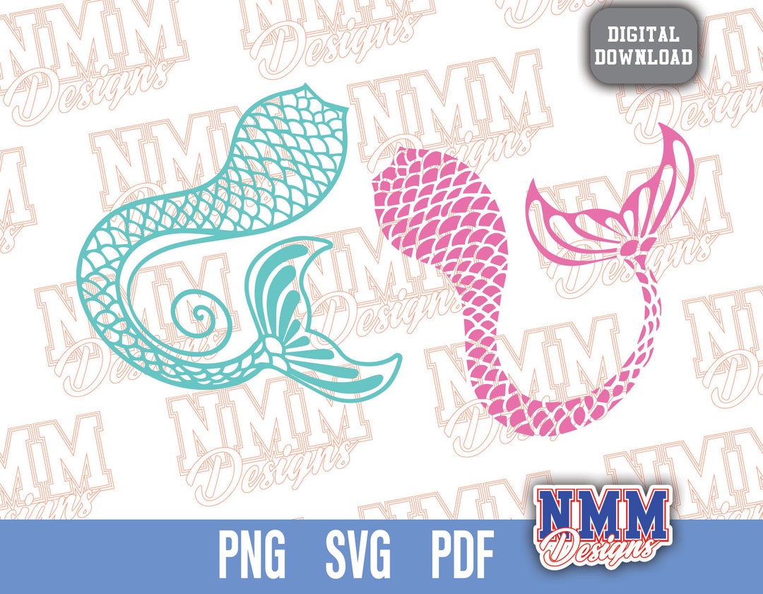Mermaid Tail SVG Bundle: Cricut & Silhouette Cut Files (digital ...