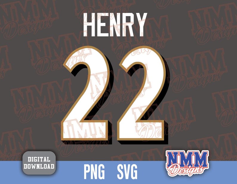 Henry Jersey Number SVG PNG: School Sports Design (digital Download) - Etsy