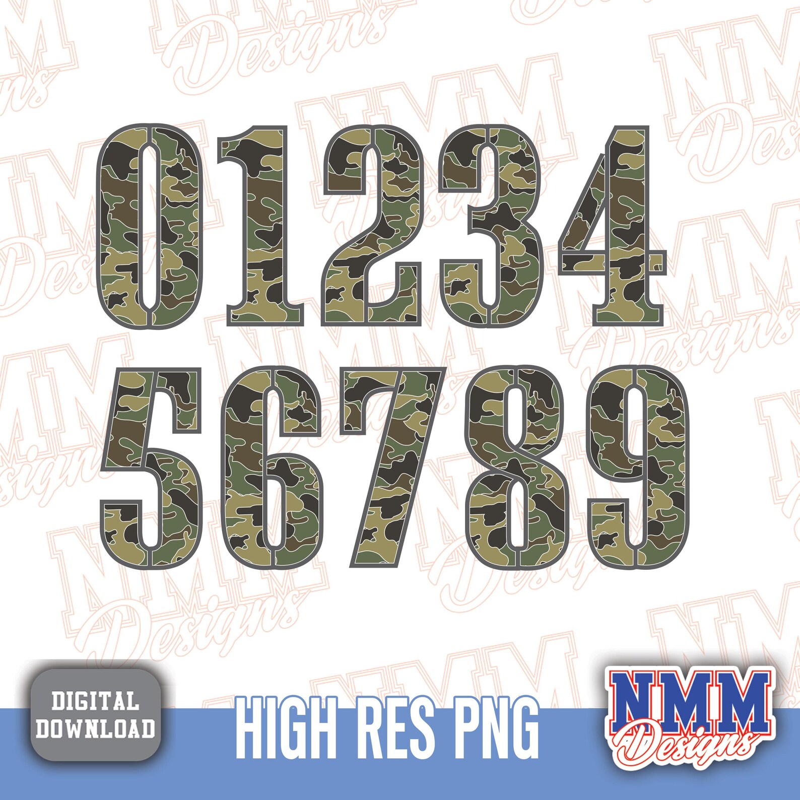 Camo Alpha Set PNG, Old School Font Alphabet and Numbers (digital ...