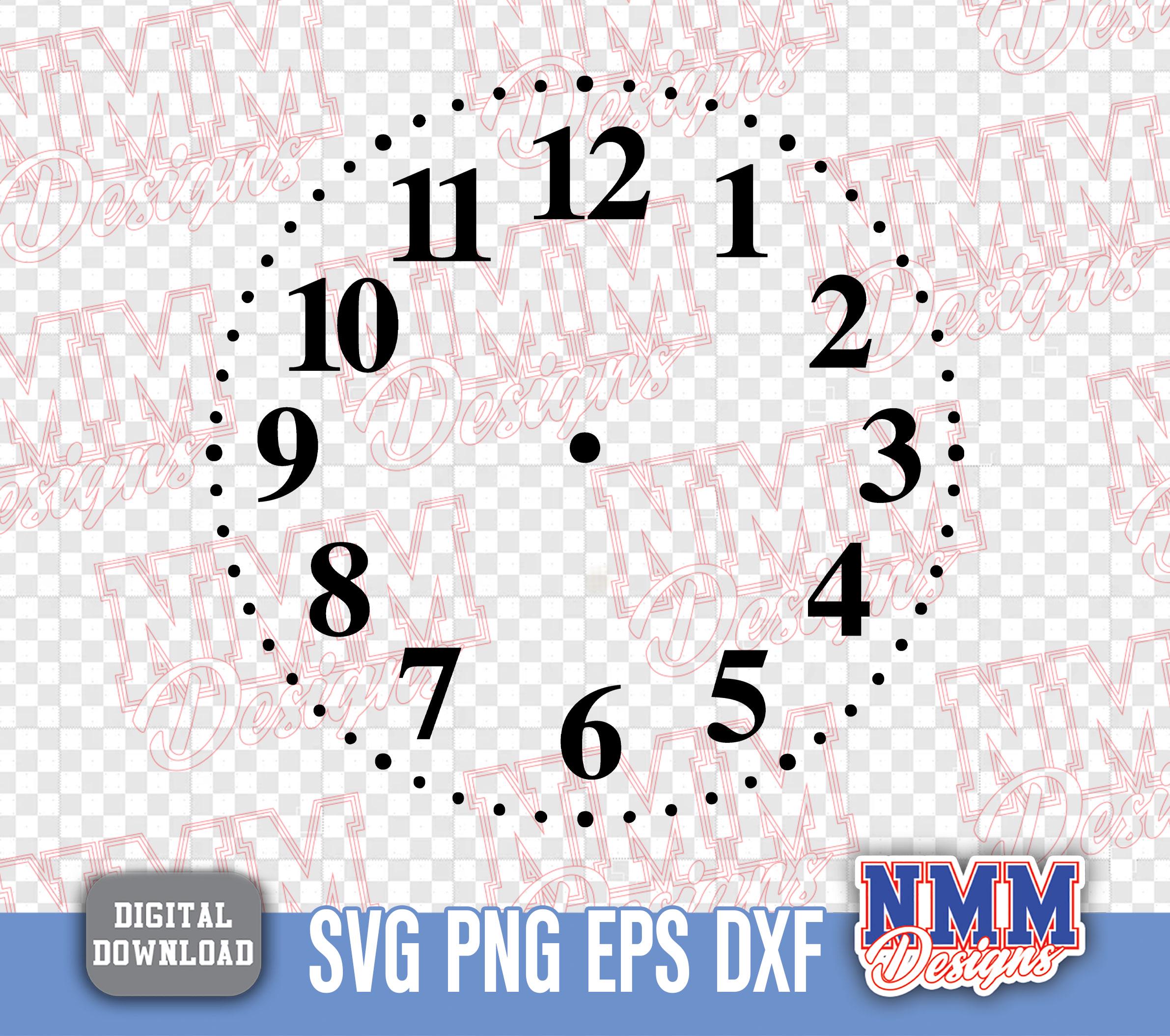 Clock Face Svg Diy Home Decor Digital Download Etsy