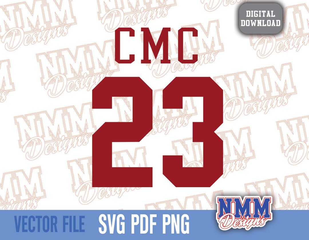 Mccaffery Jersey CMC Svg Png, Pdf, Svg Files for Cricut, Vinyl Cut File ...