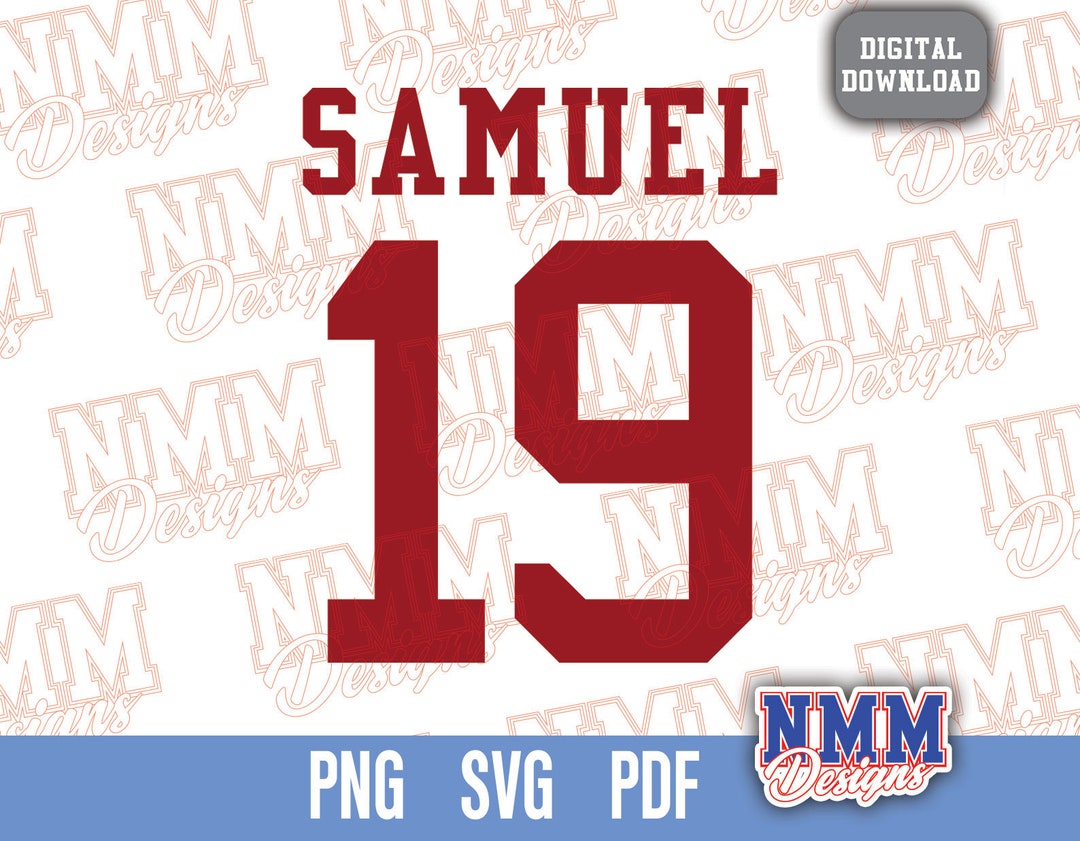 Samuel Jersey Svg Png, Pdf, Svg Files for Cricut, Vinyl Cut File, for ...