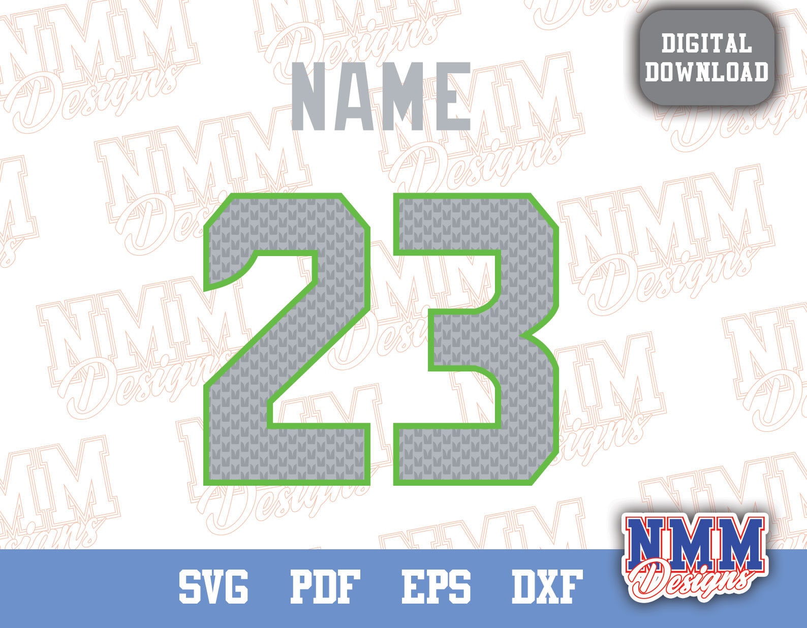 Seattle Sports Font: Football Jersey Letters & Numbers (SVG, PDF, EPS ...