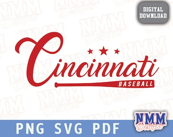 Cincy Baseball Svg, Cincinnati Svg, Grunge Distressed, Svg Files for ...