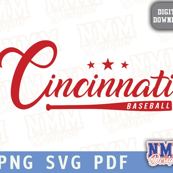 Cincinnati Reds Svg - Etsy