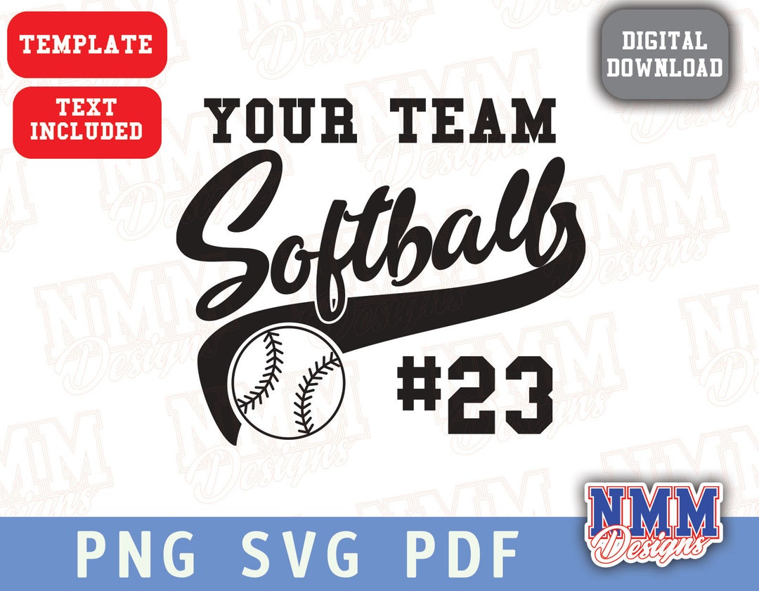 Softball SVG, Custom Team Spirit Svg, Custom Cut File, Custom School ...
